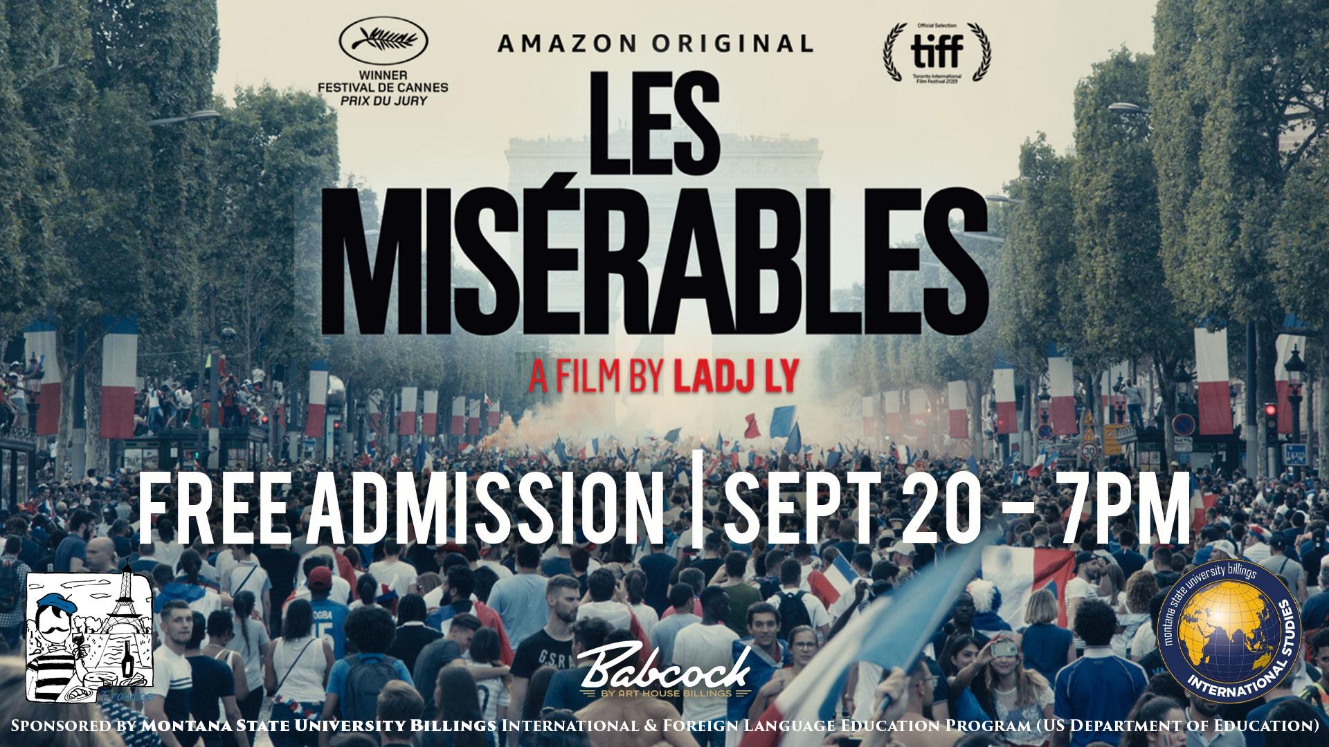 French Film Festival- Les Miserables-Montana State Univ, Billings