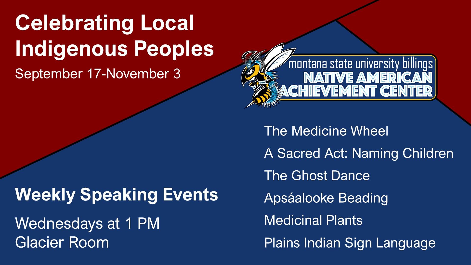 Celebrating Local Indigenous Peoples-Montana State Univ, Billings