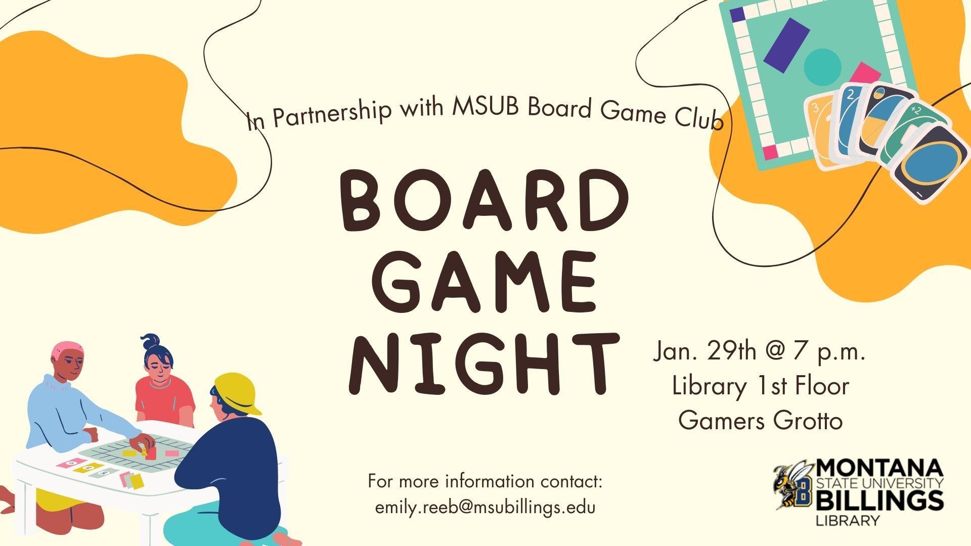 Board Game Night-Montana State Univ, Billings